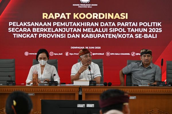 KPU Gelar Rapat Koordinasi Pemutakhiran Data Parpol | Warta Bali Online