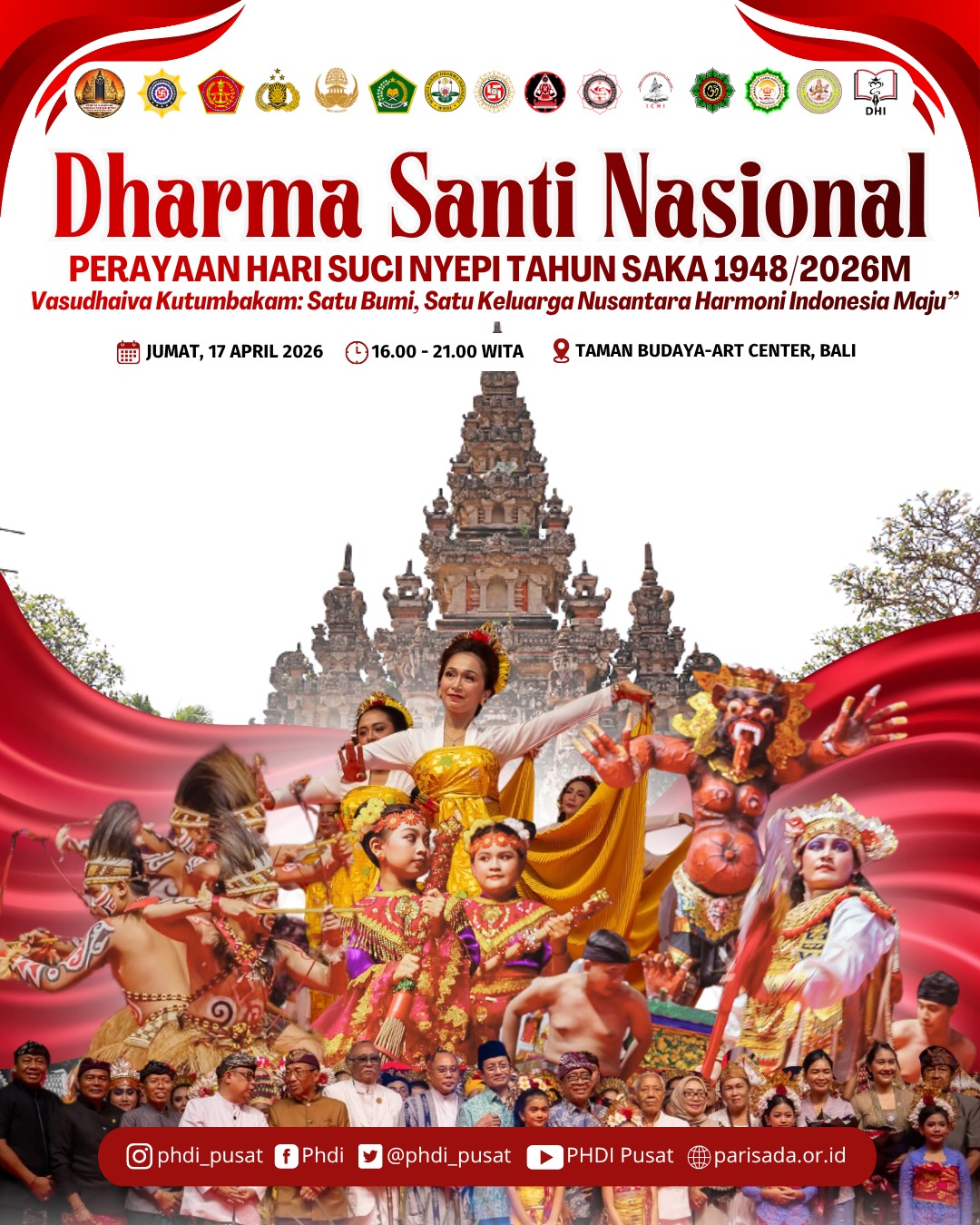 Dharma Santi Nasional 2026 Digelar di Art Center Bali, Usung Spirit ...